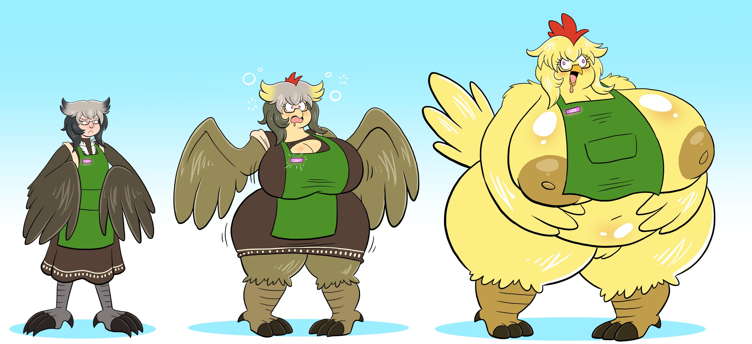 Rule 34 Avian Brain Drain Chicken Chicken Girl Intelligence Drain