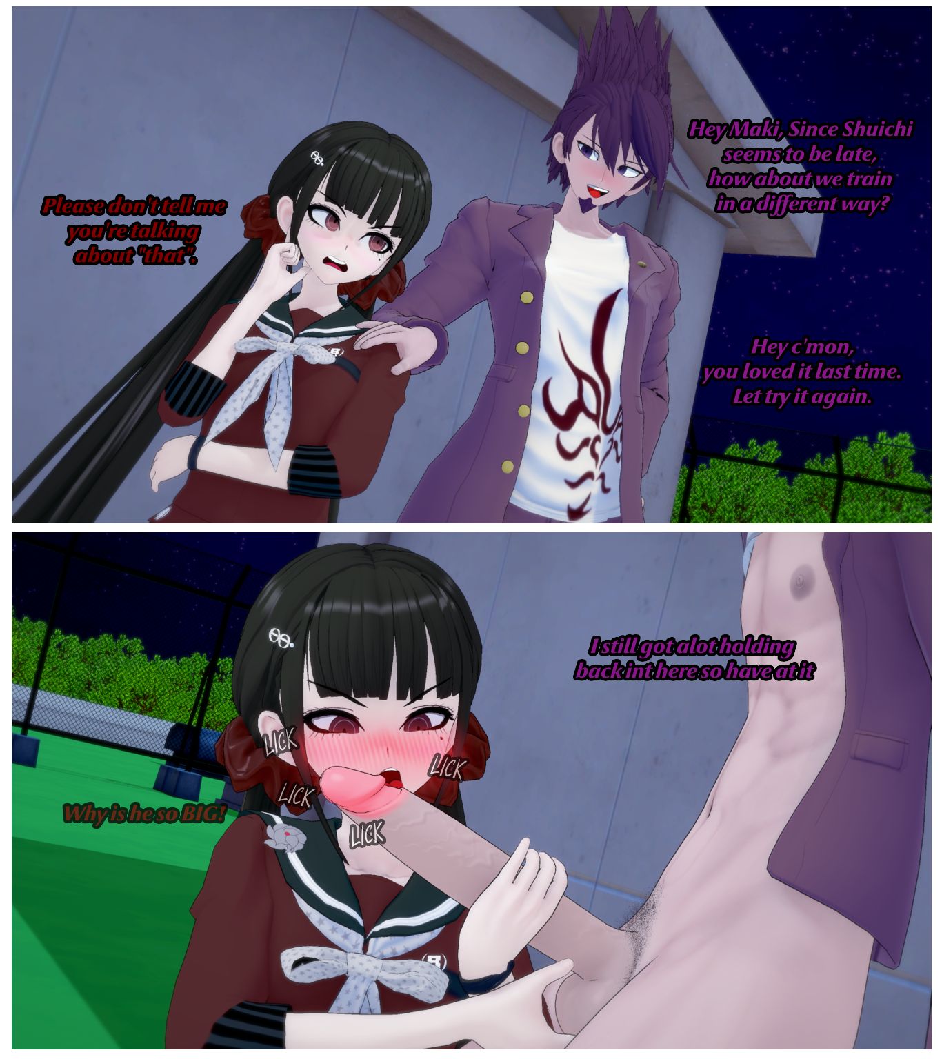 Rule 34 1futa 1girls 3d Blowjob Danganronpa Danganronpa V3 English