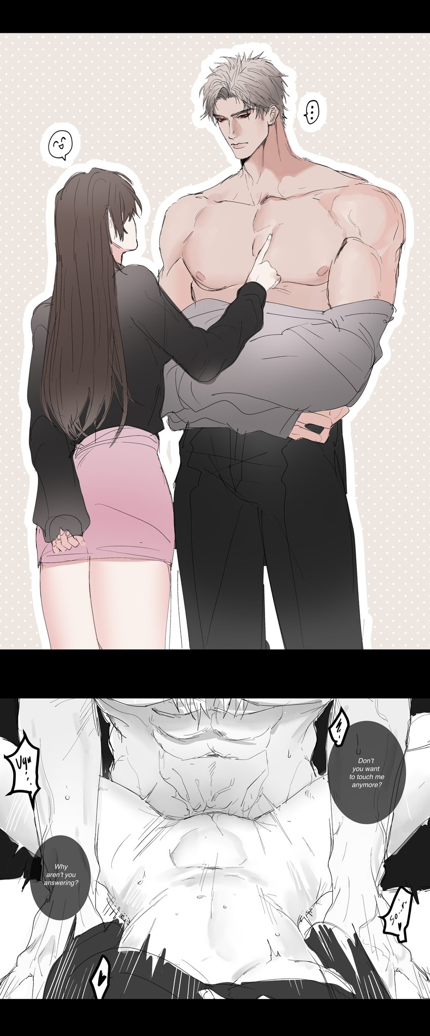 Rule 34 1boy 1boy1girl 1girls Abs Clothing Dialogue Dominant Male 9833