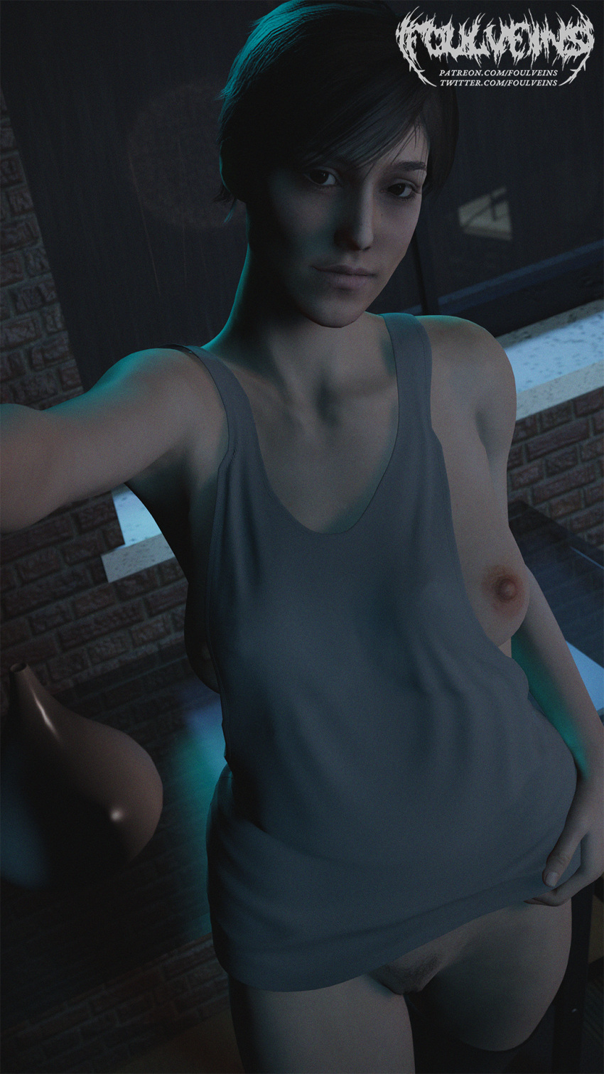 Rule 34 1girls 3d 3d Model Big Breasts Bottomless Breasts Brown Eyes