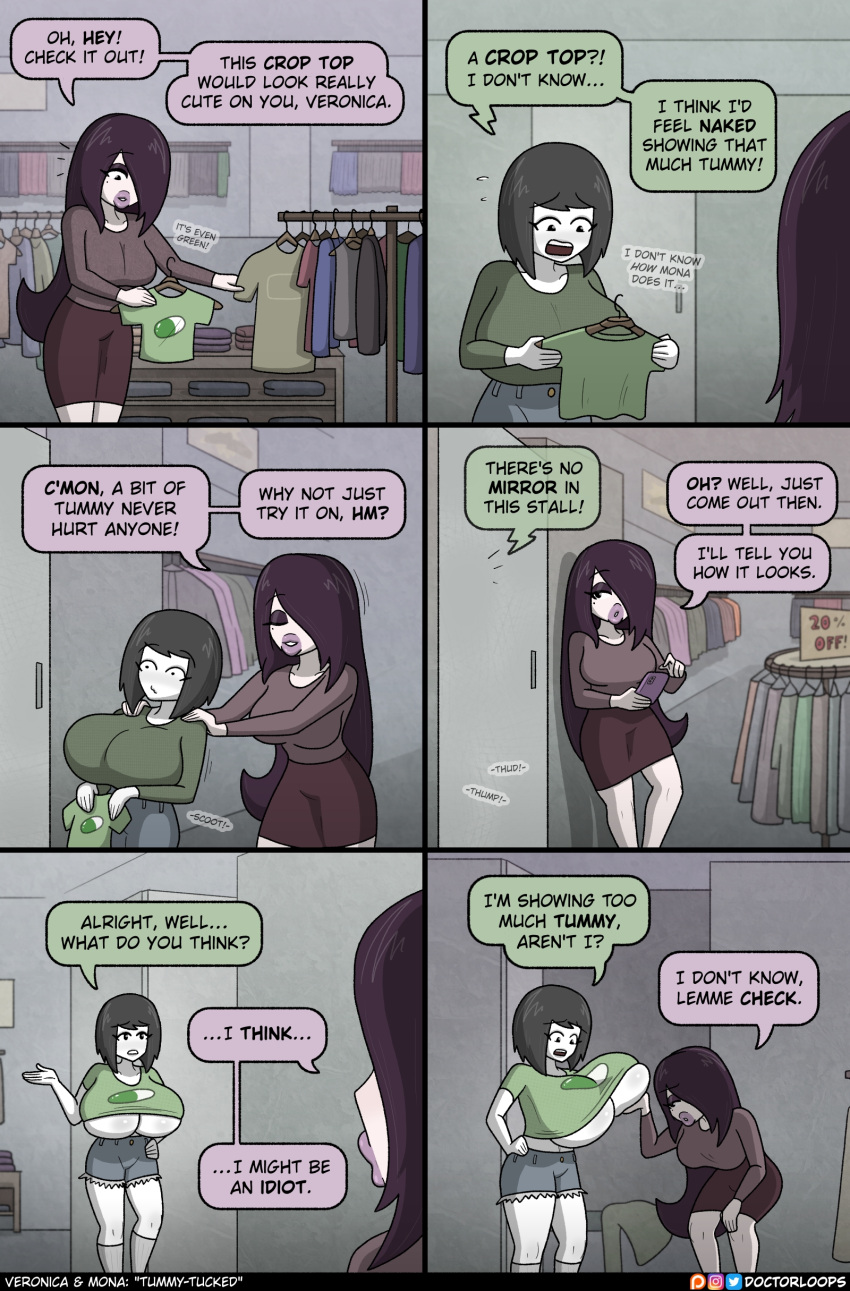 Rule 34 2girls Apprehensive Big Breasts Blush Breasts Casual Clothes