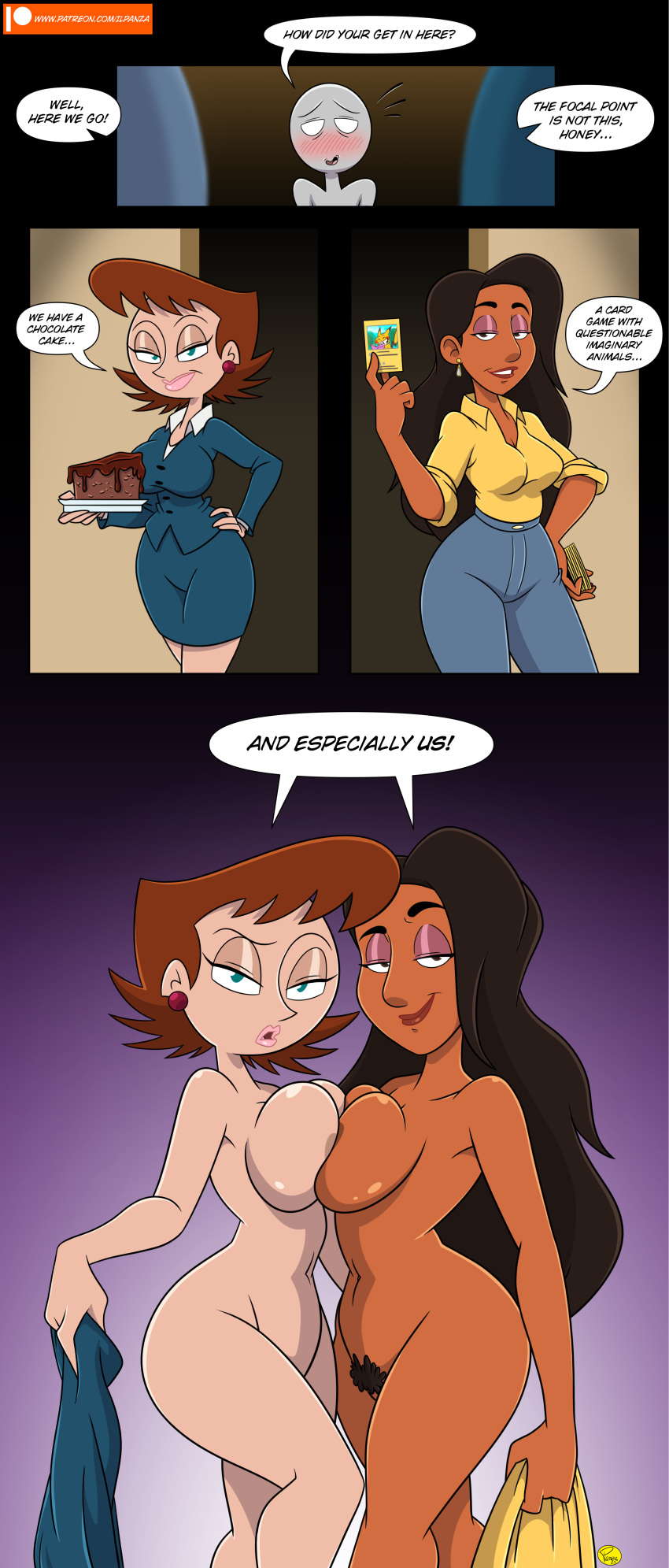 Rule 34 2girls Avas Mother Pokemon Black Hair Blush Crossover Dark Skin Eastern And Western
