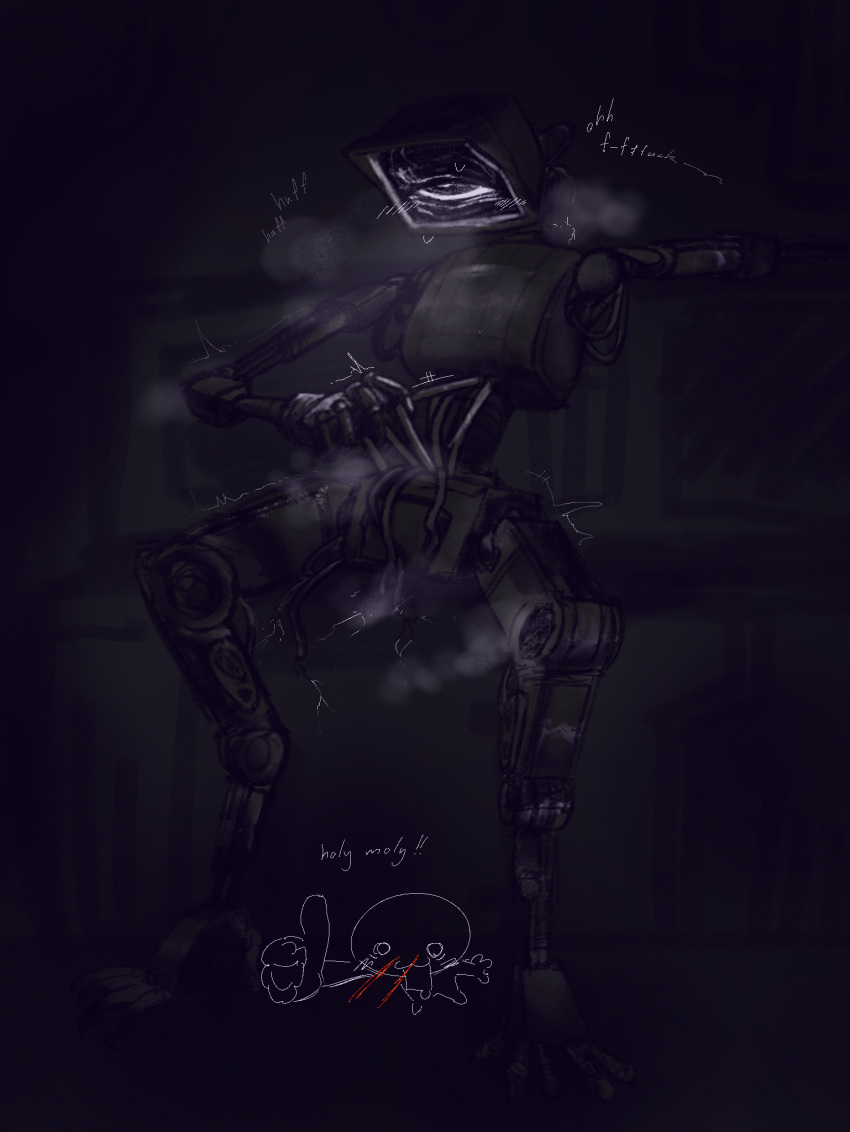 Rule 34 1 Eye 1boy Dark Environment Electricity Exposed Wires Full 4830