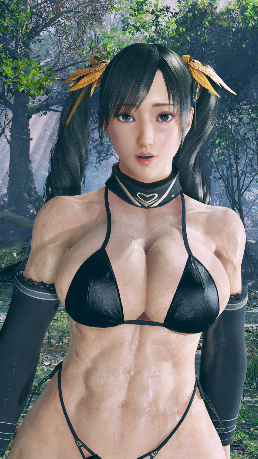 Rule 34 3d Alluring Asian Asian Female Athletic Athletic Female Big Breasts Black Hair Breasts
