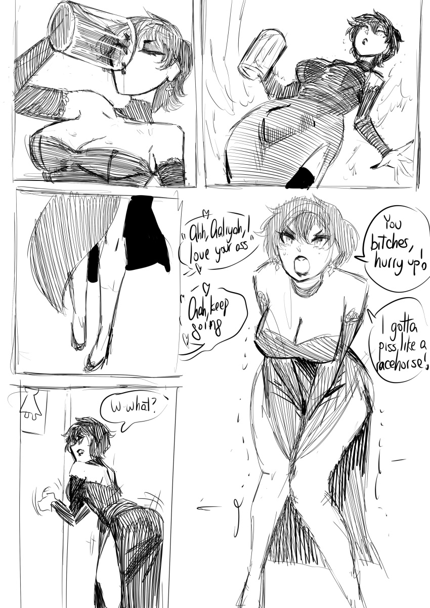 Rule 34 1girls 5koma Alternate Costume Ass Biku Bladder Bulge Breasts Cleavage Comic Deborah