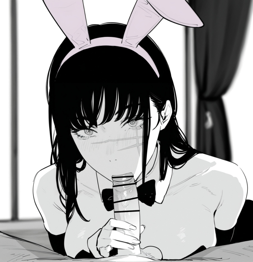 Rule 34 1girls Ai Generated Bunny Ears Chainsaw Man Fellatio Monochrome Oral Oral Sex Price