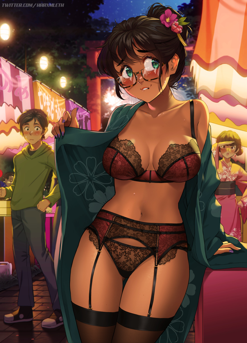 Rule 34 Aroused Biting Lip Blush Bra Breasts Cock Hungry Curvy Cute Dark Skinned Female Dark