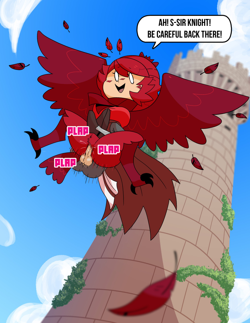 Rule 34 Blush Bottomless Cloaca Cloacal Penetration Color Dialogue Flying Flying Sex Harpy