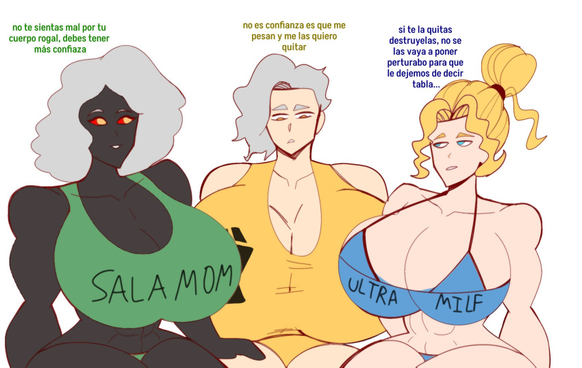 Rule 34 3girls Abs Breasts Dark Skinned Female Dark Skin Dialogue English Text Female Female