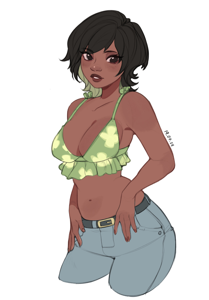 Rule 34 Andrea Kamii Momoru Breasts Brown Skin Cute Girl Female Green Scales Kamii Momoru