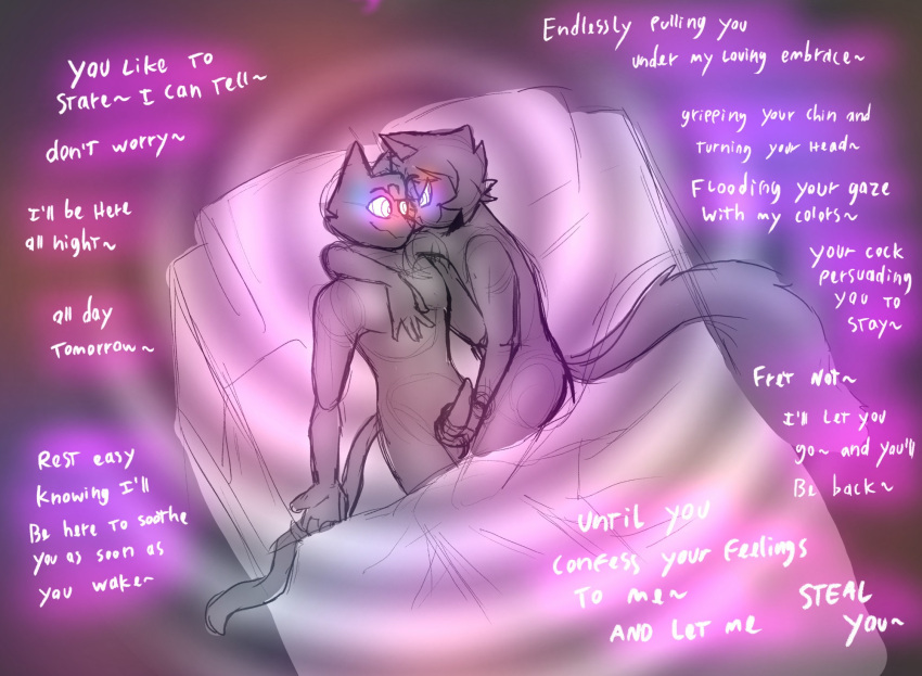 Rule 34 2024 Anthro Arm Around Shoulders Bed Bedding Blanket Citrine Hypnocatto Dialogue