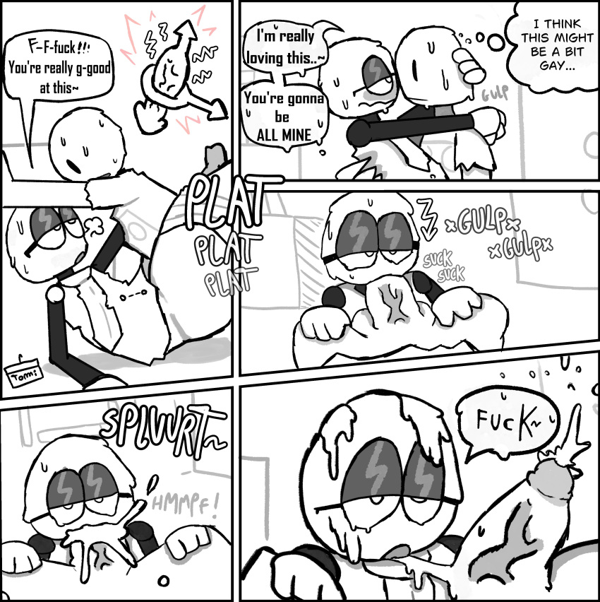 Rule 34 Bedroom Eyes Blowjob Comic Page Comic Panel Comic Strip Cum Cum Drip Cum In Mouth Cum