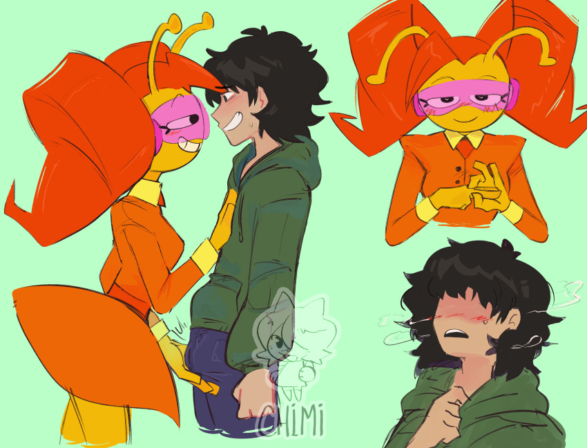 Rule 34 1boy 1girls Accurate Art Style Ahoge Alien Girl Alien 6984