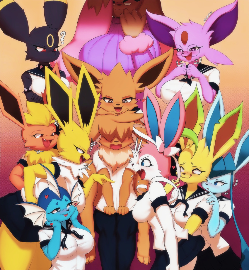 Rule 34 10girls 1boy 6girls All Nine Eeveelutions Anthro 5721