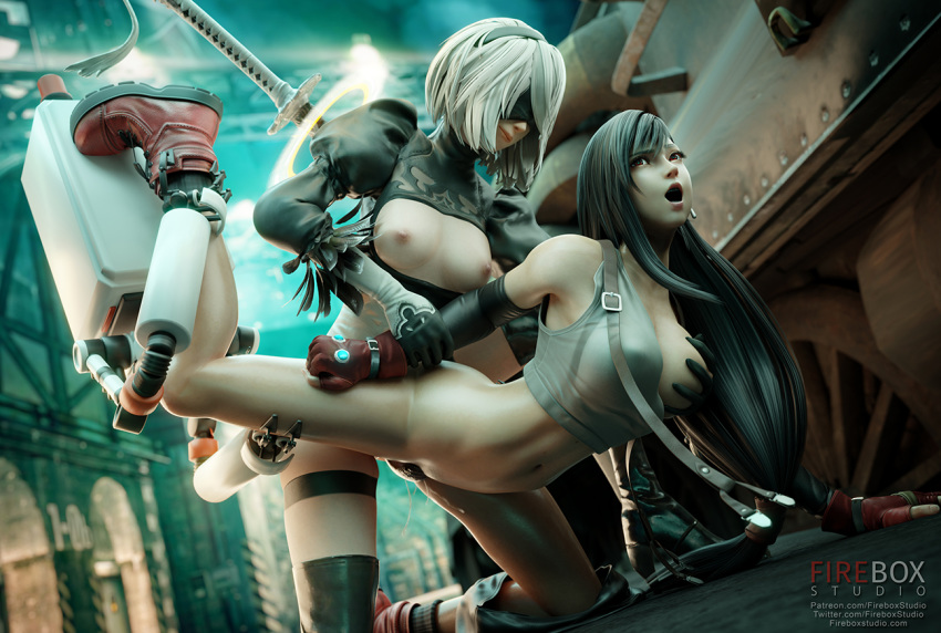 Rule 34 2girls 3d Areolae Breasts Catfight Crossover Dissidia 1474