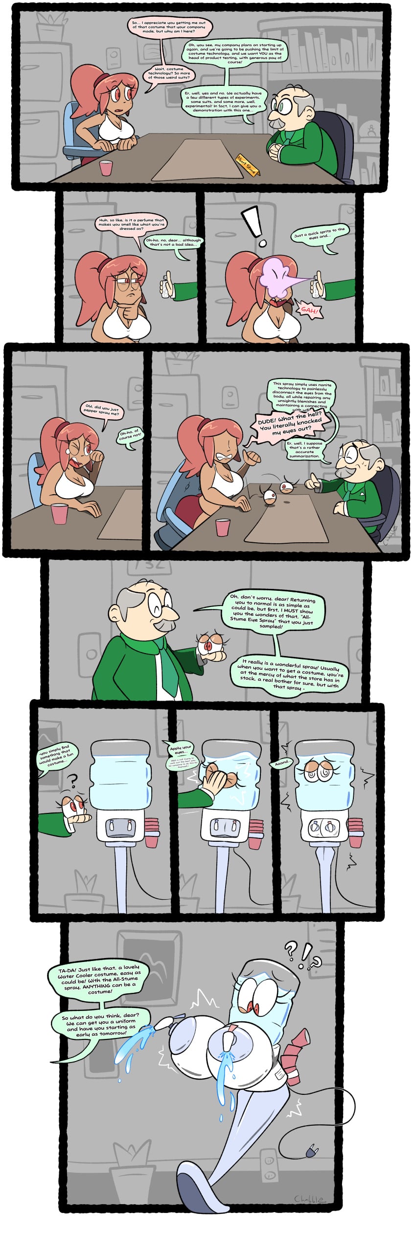 Rule 34 Breast Expansion Breasts Breasts Out Chabble Comic Dialogue Eye Pop Eye Roll Eyeball