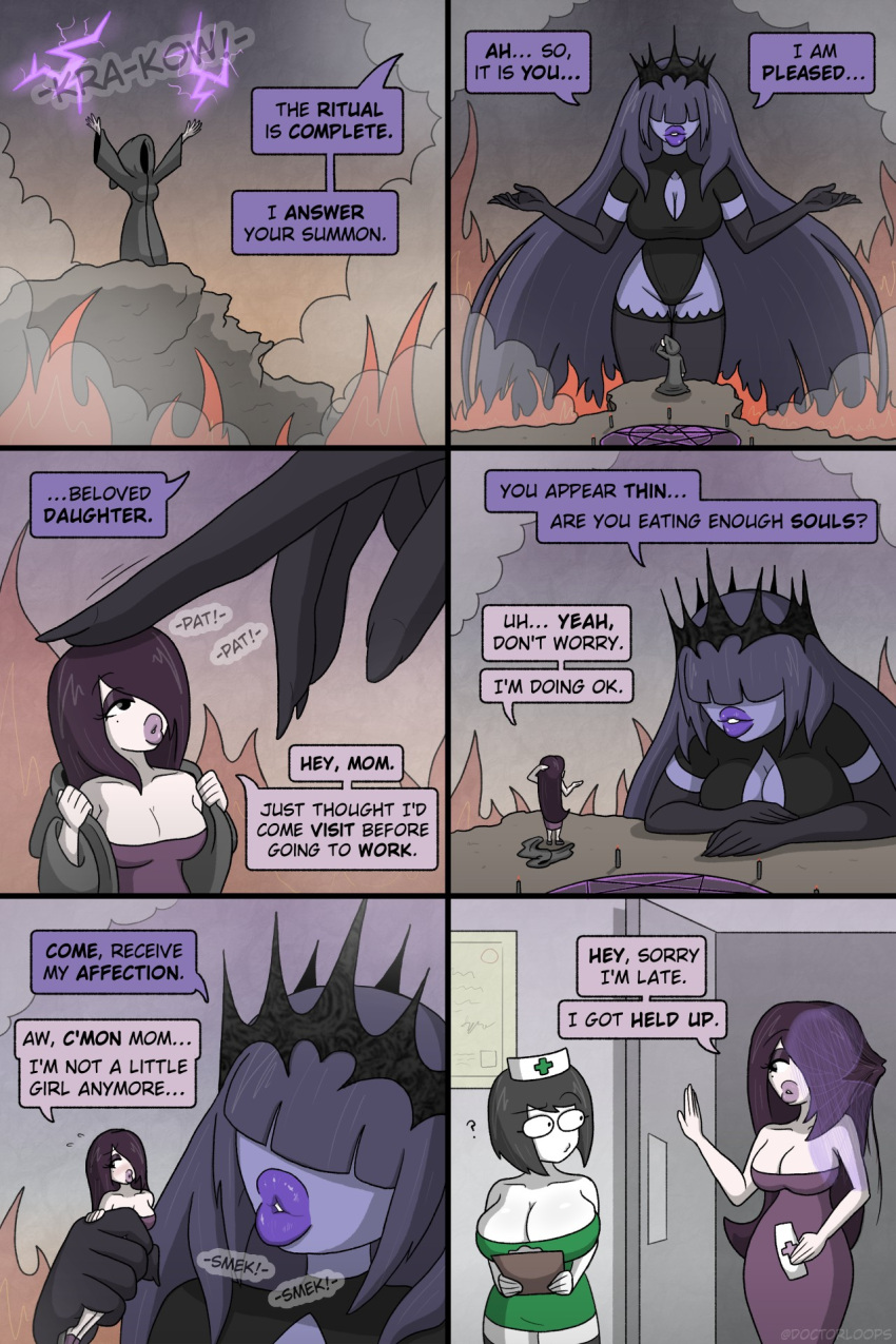 Rule 34 4girls Big Lips Bimbo Bimbo Lips Comic Crown Demon Demon Girl