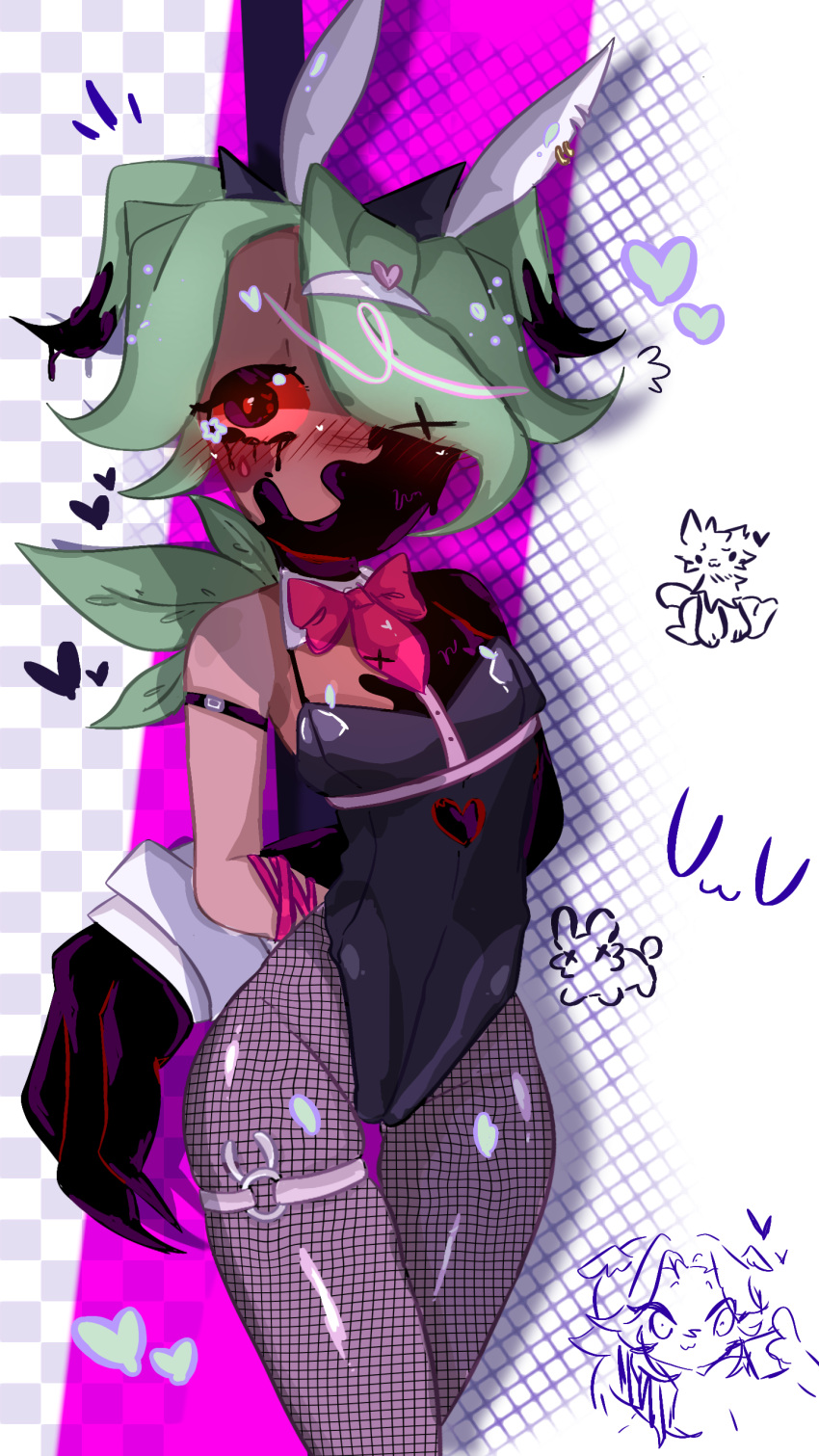 Rule 34 Dandys World Dandys World Green Hair Heart Nugopac Red Eyes Sprout Dandys World