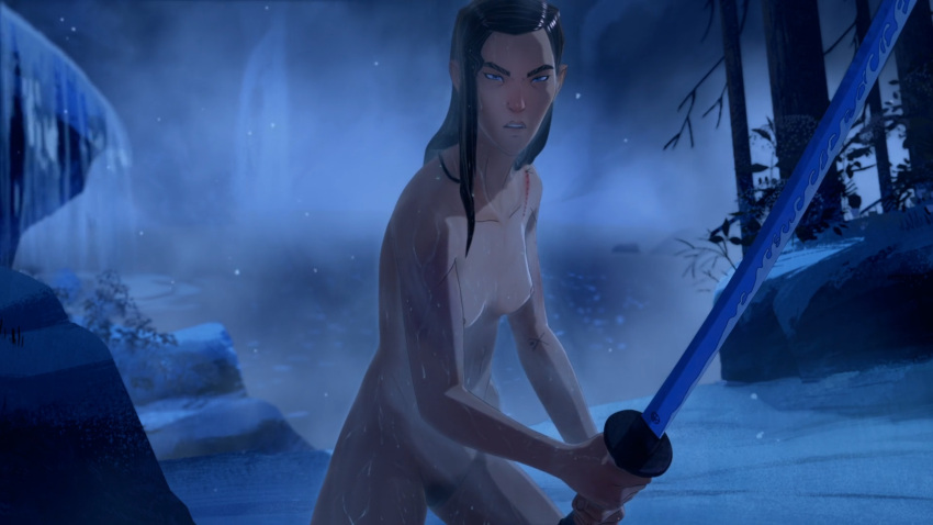 Rule 34 1girls Angry Black Hair Blue Eye Samurai Breasts Completely 2018