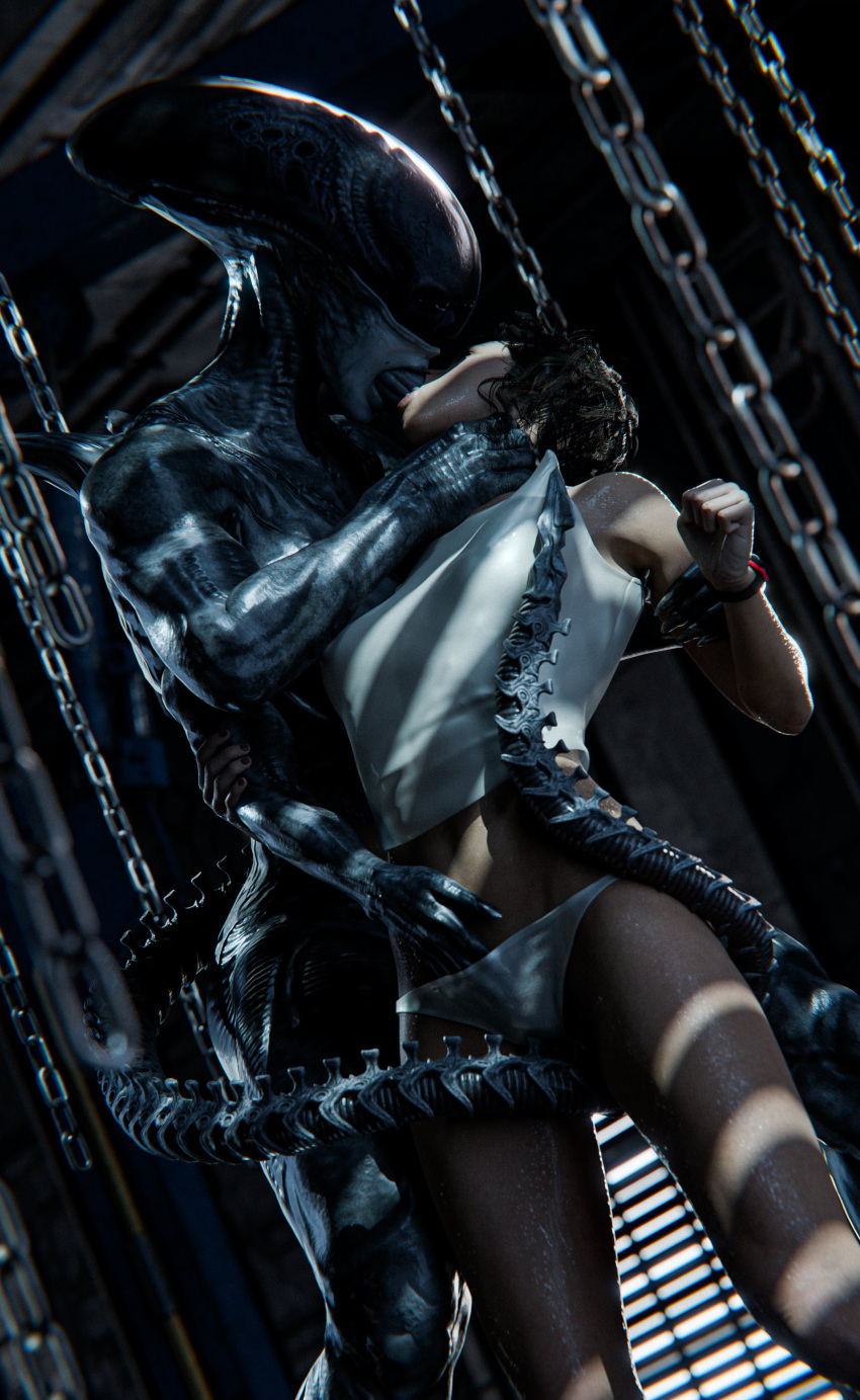 Rule 34 3d Alien Franchise Choking Ellen Ripley Female Female 2720
