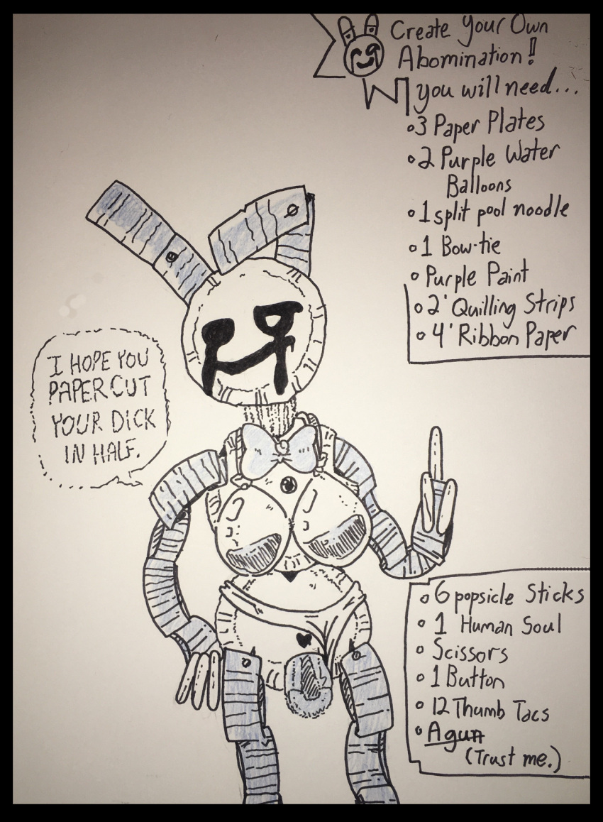 Rule 34 Artificial Vagina Balloon Balloons Bowtie Breasts Button Female Five Nights At Freddy