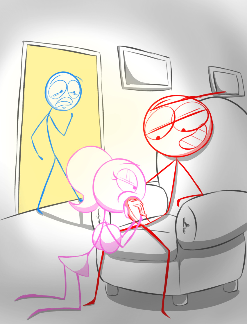 Rule 34 Blue Dick Figures Cheating Cheating Female Cuckold Cuckolding Dick Figures Fellatio