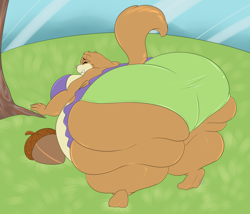 Rule 34 1girls Acorn Anthro Ass Belly Bikini Bra Breasts Brown Fur Closed Eyes Fat Female