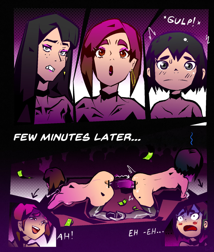 Rule 34 3girls Double Sided Dildo Eizouken Ni Wa Te Wo Dasu Na English Text Female Freckles