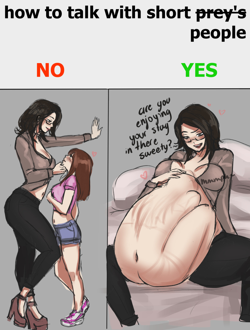 Rule 34 2girls Aryc99 Female Glasses How To Talk To Short People Meme
