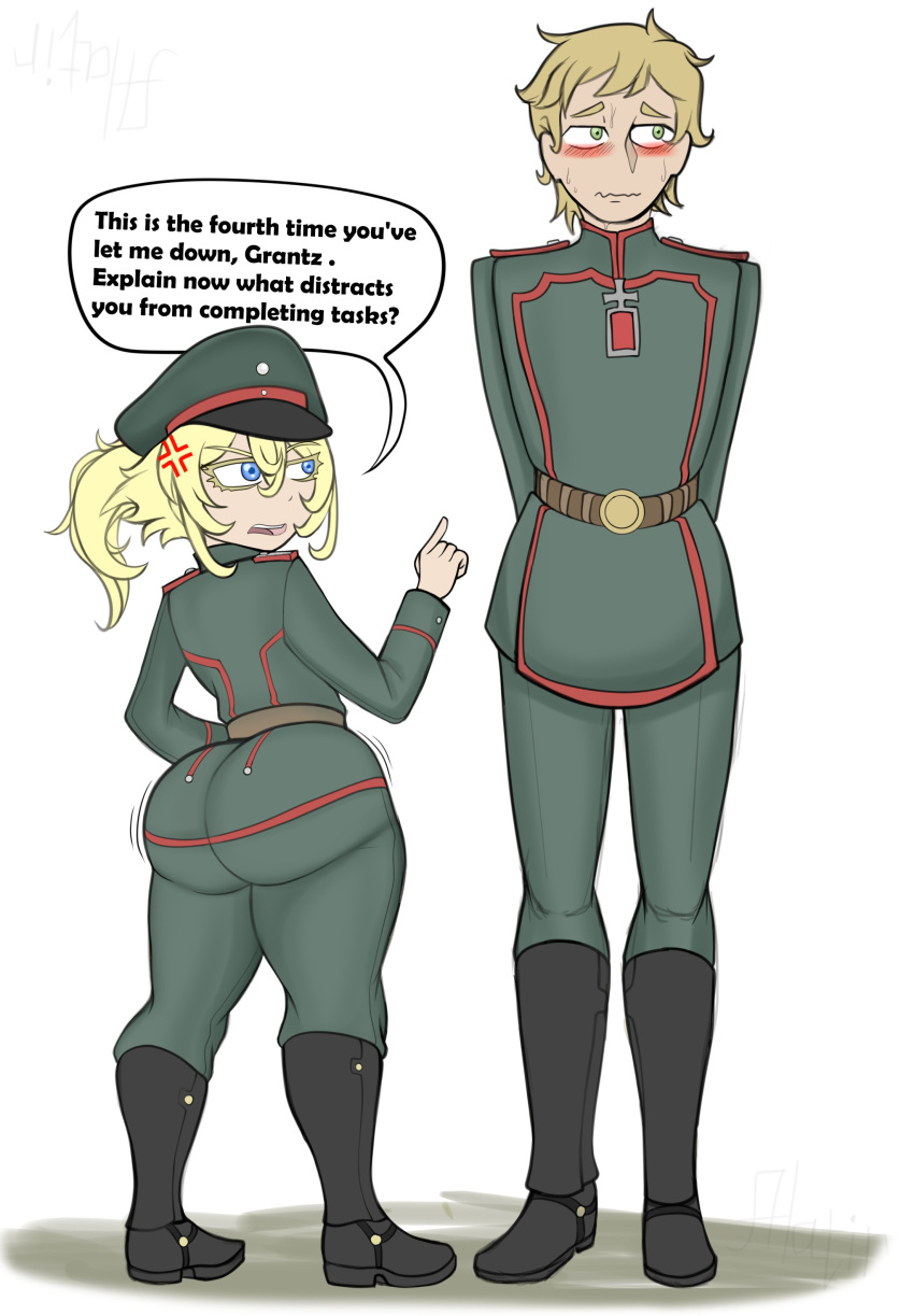 Rule 34 Alatir Ass Big Ass Big Butt Meme Military Uniform Tanya