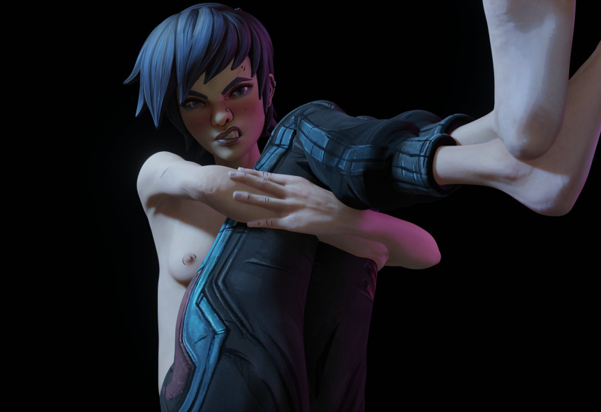 Rule 34 1girls 3d Angry Annoyed Ava Borderlands Barefoot Blue Hair